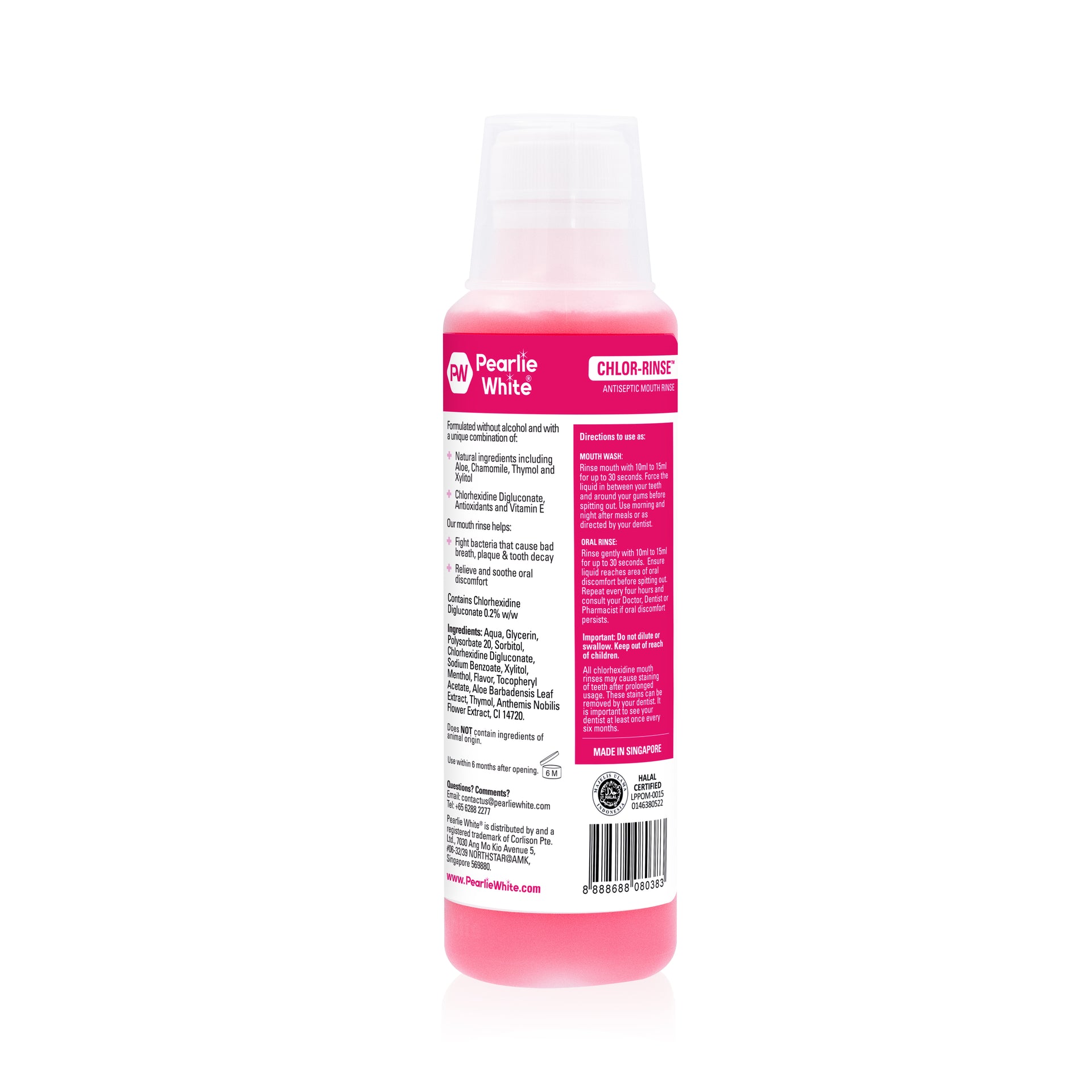 Pearlie White Chlor-Rinse Mouth Rinse | ShopCorlison Singapore