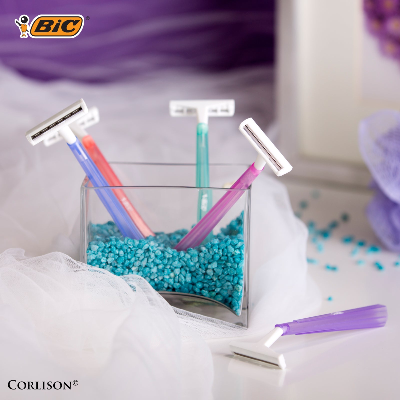 BIC Twin Lady Women's Disposable Razor - Twin-Blade, Non-Pivoting Head ...