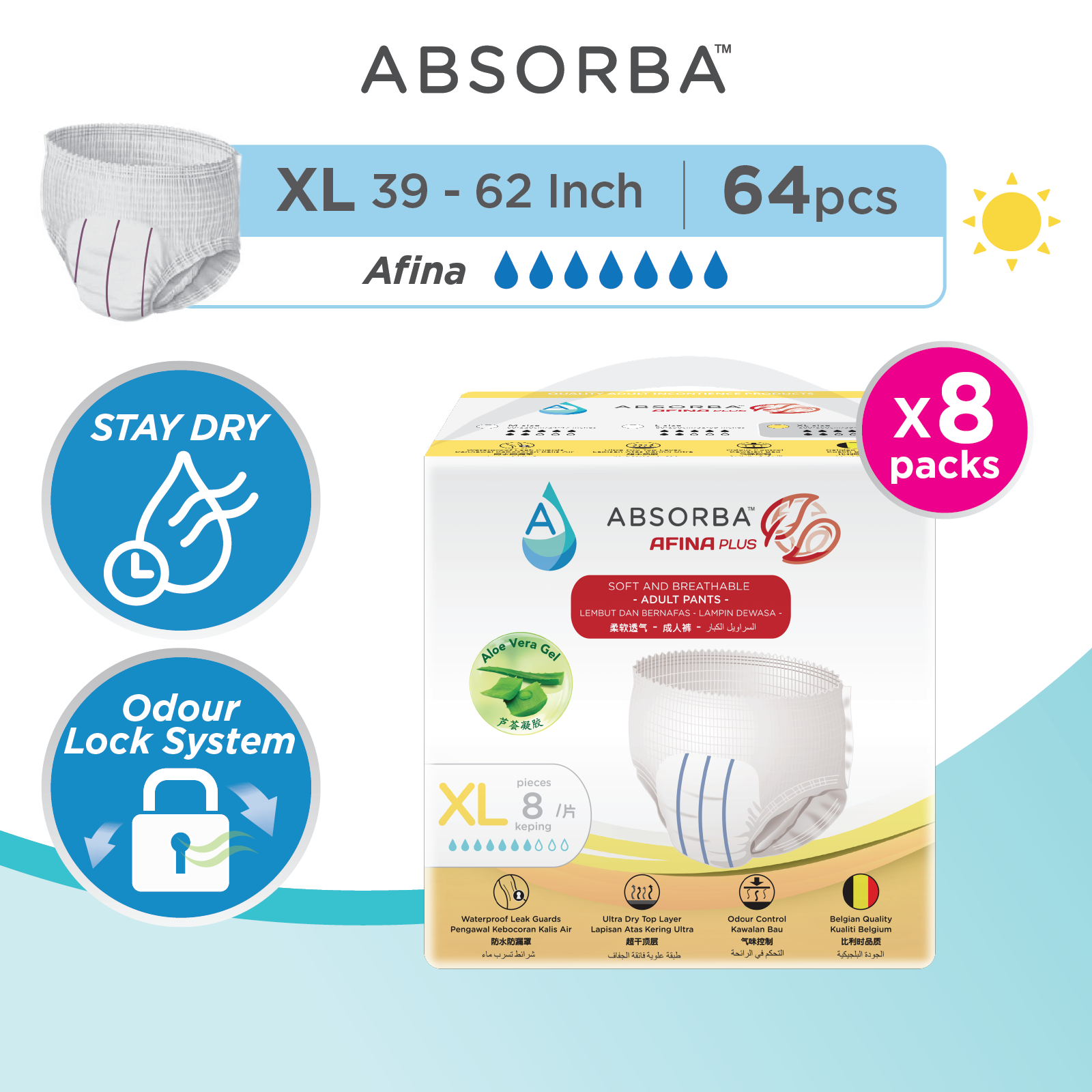 Absorba Afina Plus Pull Up Pants | ShopCorlison Singapore