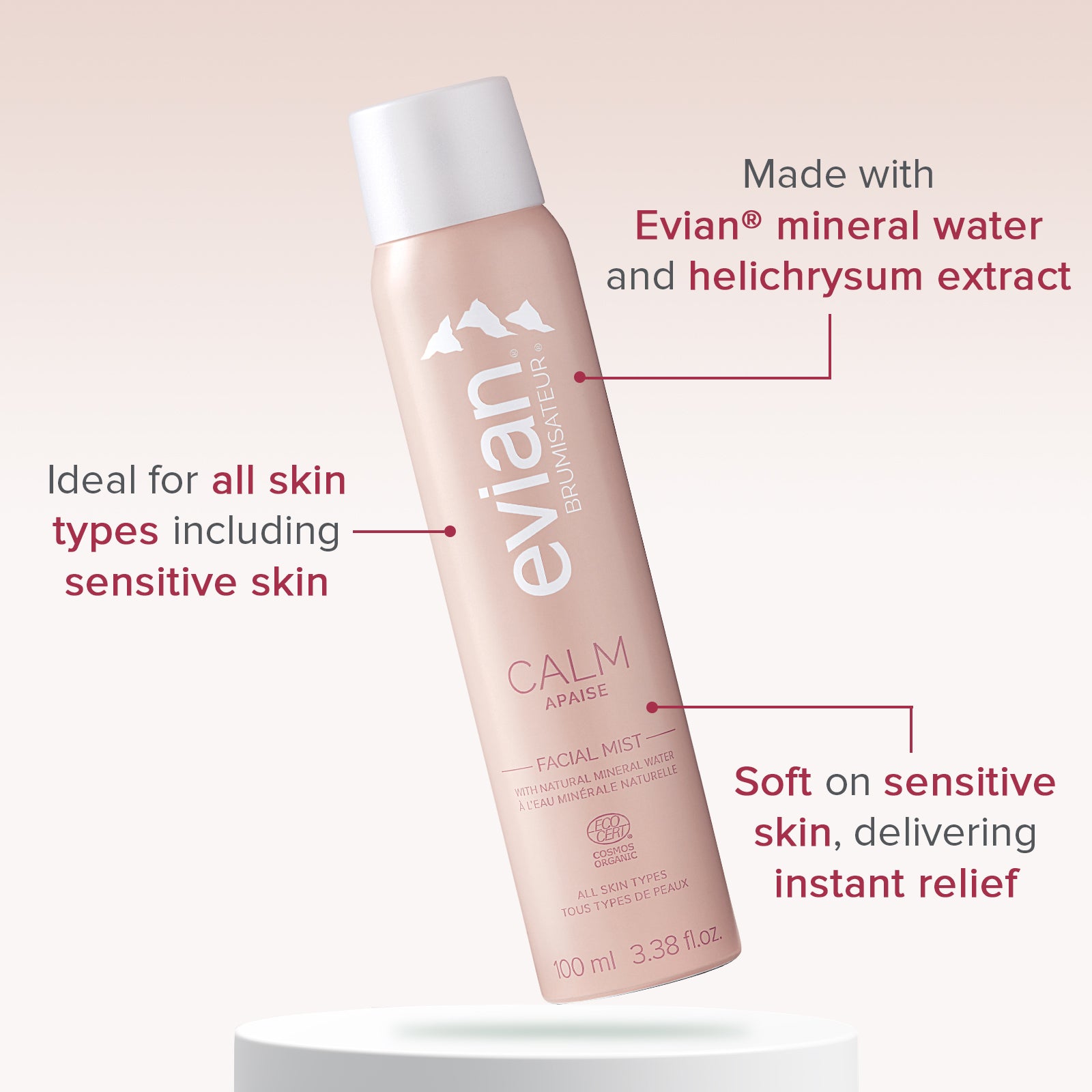 Face Mist For Sensitive Skin, Evian® Facial Mist Calm 100ml – ShopCorlison