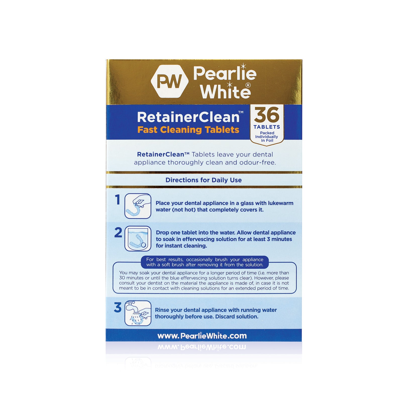 Pearlie White Retainer Clean Fast Cleaning Tablets 42pcs | ShopCorlison