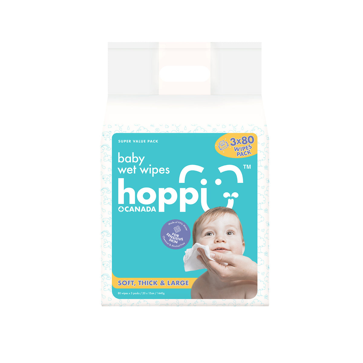 Hoppi Baby Wet Wipes 80s | ShopCorlison Singapore