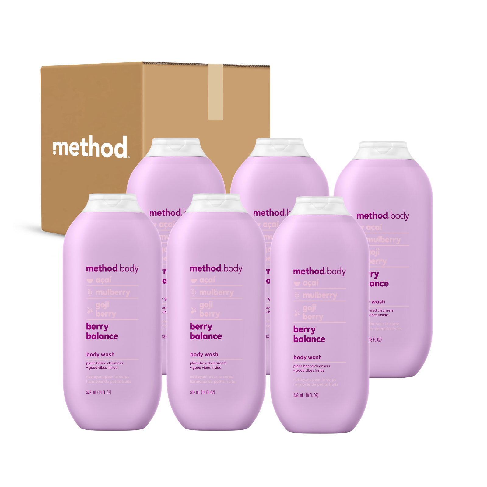 Buy [Bundle of 6] Method Body Wash - Berry Balance | ShopCorlison Singapore