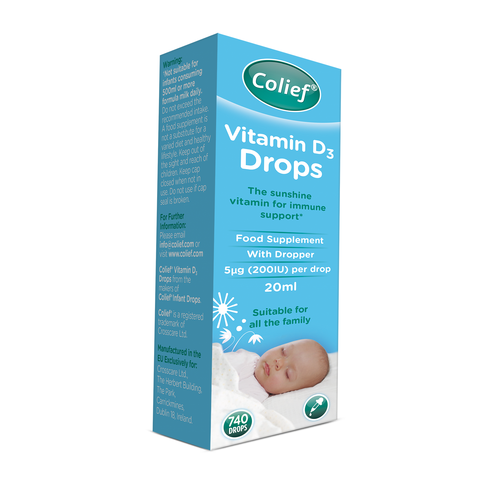 Buy Colief Vitamin D3 Drops 200IU 20ml | ShopCorlison Singapore