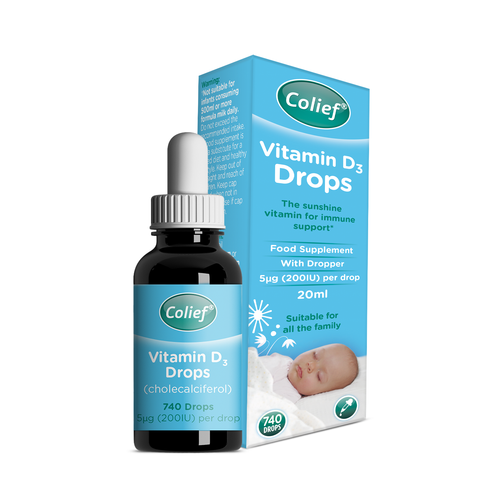 Buy Colief Vitamin D3 Drops 200IU 20ml | ShopCorlison Singapore