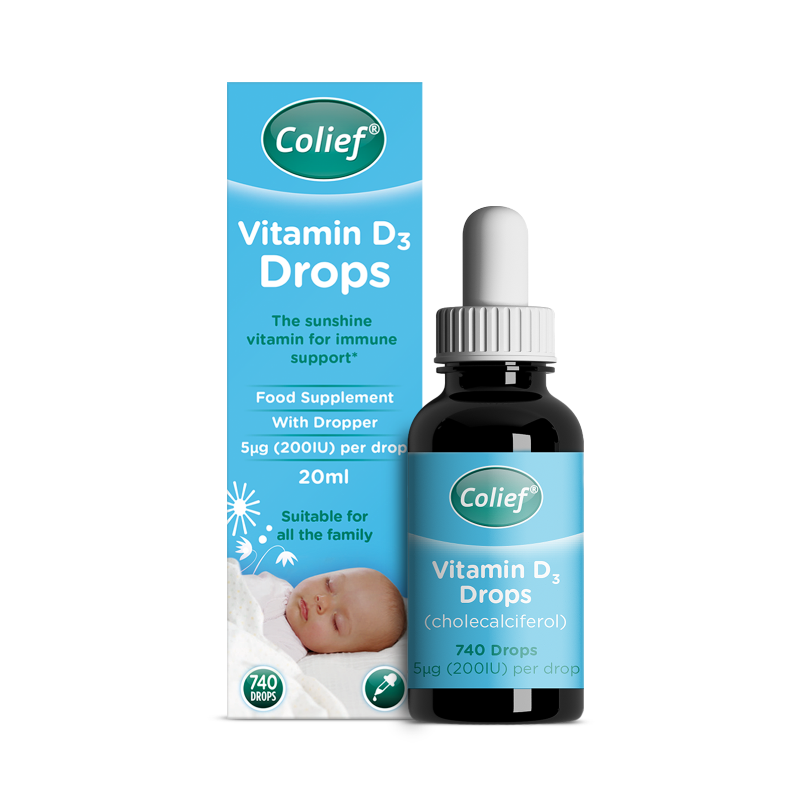 Buy Colief Vitamin D3 Drops 200IU 20ml | ShopCorlison Singapore