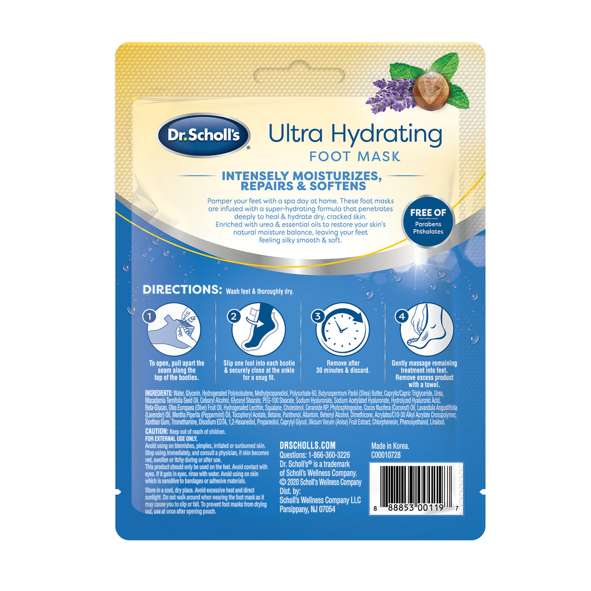 Dr.Scholls Ultra Hydrating Foot Mask 1 pair | ShopCorlison Singapore