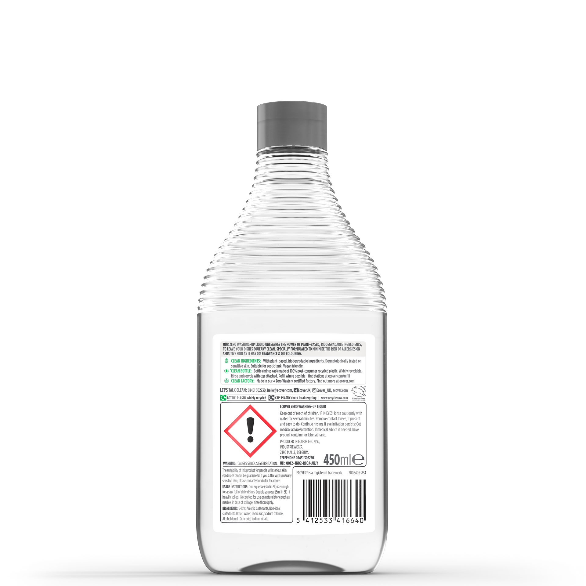 Buy Ecover Zero Washing Up Liquid 450ml | ShopCorlison Singapore
